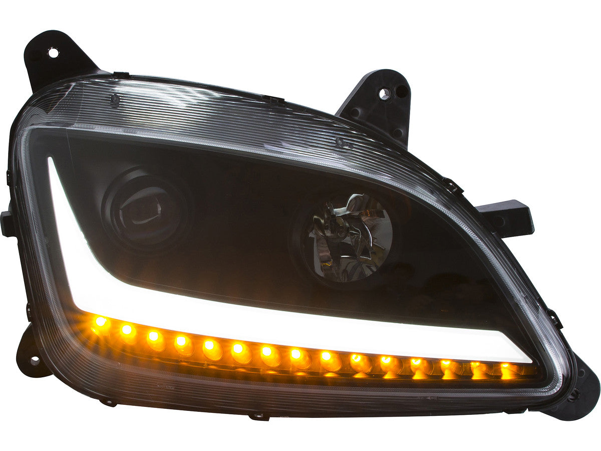 Headlight Assembly With Bulb Halogen Clear Projector Light Bar, Black ...
