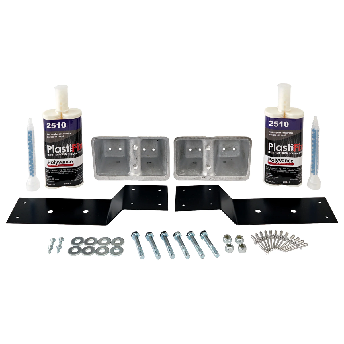 Kenworth W900 Hood Guide Bracket Repair Kit - Square Brackets – Big ...