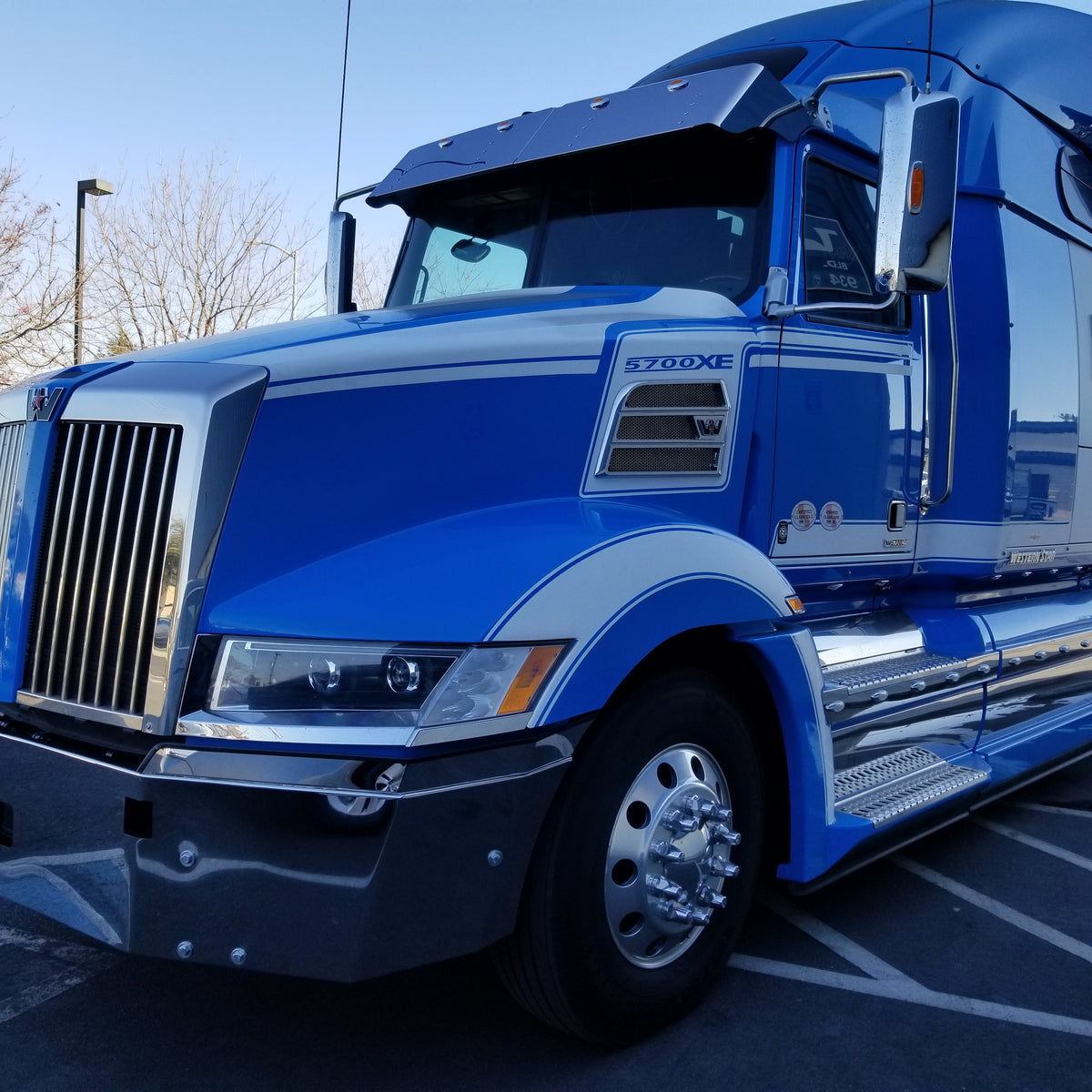 Western Star 5700 OEM Steel Chrome Plastic Aero Bumper. Fog Light Holes ...